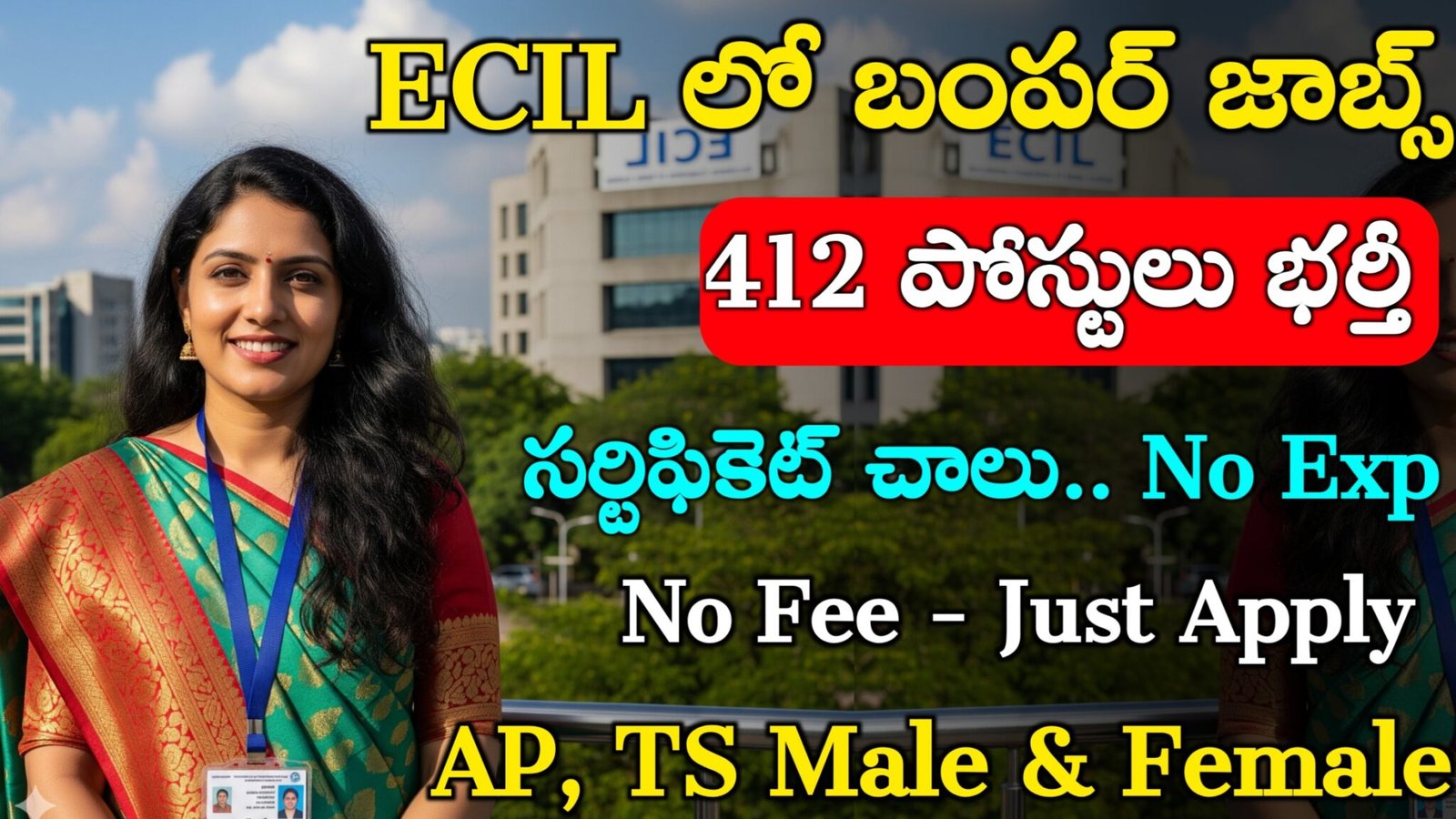 ECIL లో 412 జాబ్స్ | ECIL Recruitment 2025 | Central Govt Jobs in ...