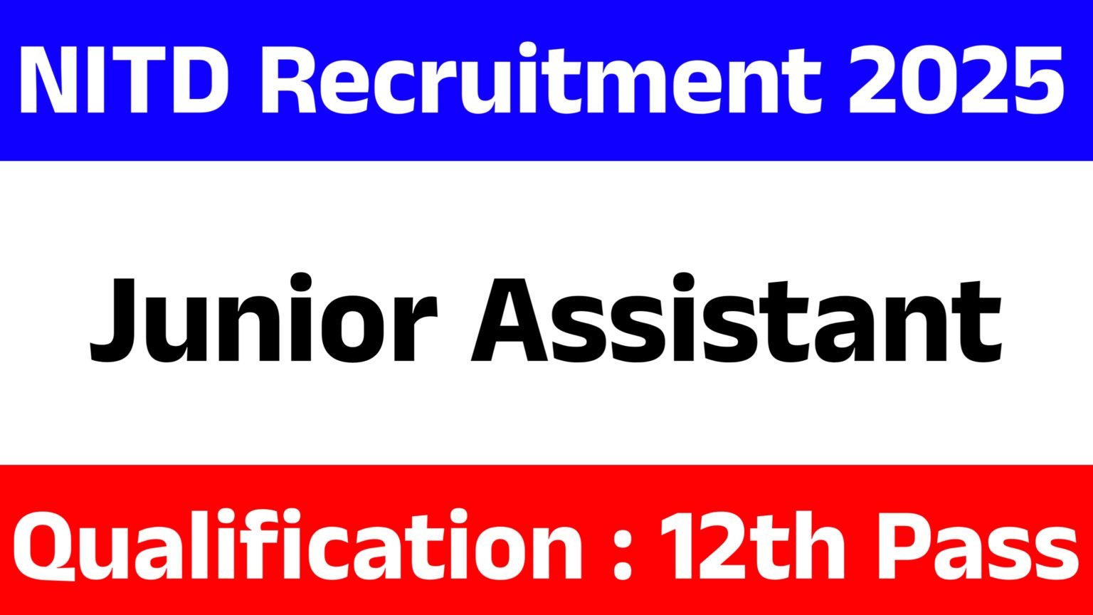 NITD లో బంపర్ జాబ్స్ | NITD Recruitment Out 2025 | Central Govt Jobs ...