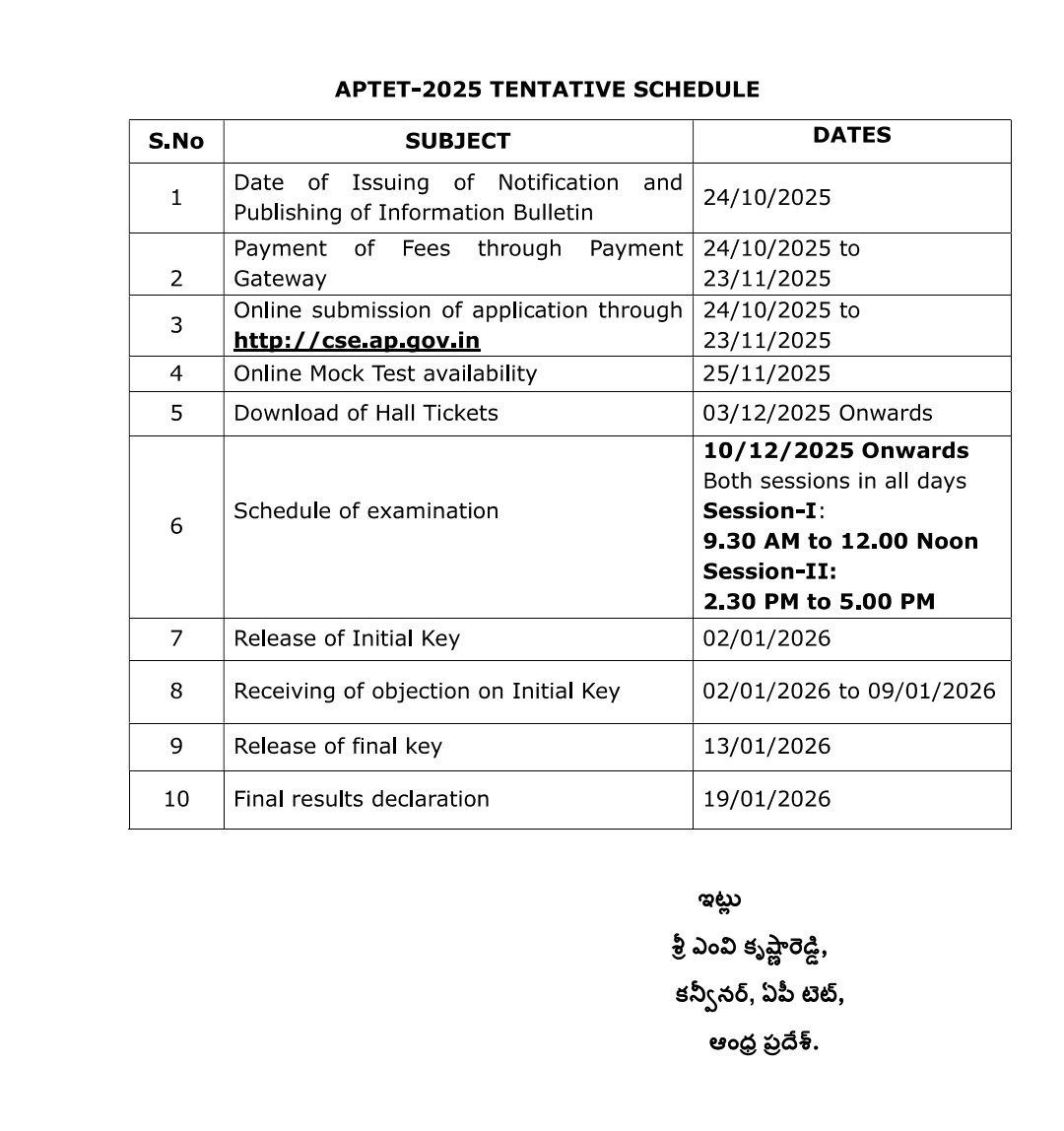AP టెట్ నోటిఫికేషన్ విడుదల | AP TET Notification 2025 | AP TET Syllabus ...