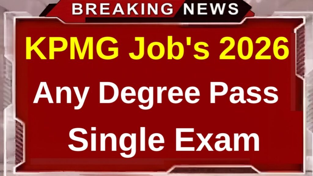 KPMG లో బంపర్ జాబ్స్ | KPMG Recruitment 2026 | Software Jobs 2026 ...